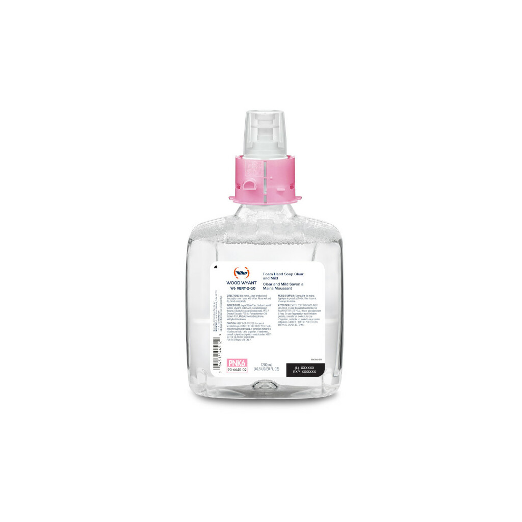 Produit W6 WW VERT-2-GO CLEAR & MILD SAVON MAINS MOUSSANT | Groupe Sani ...
